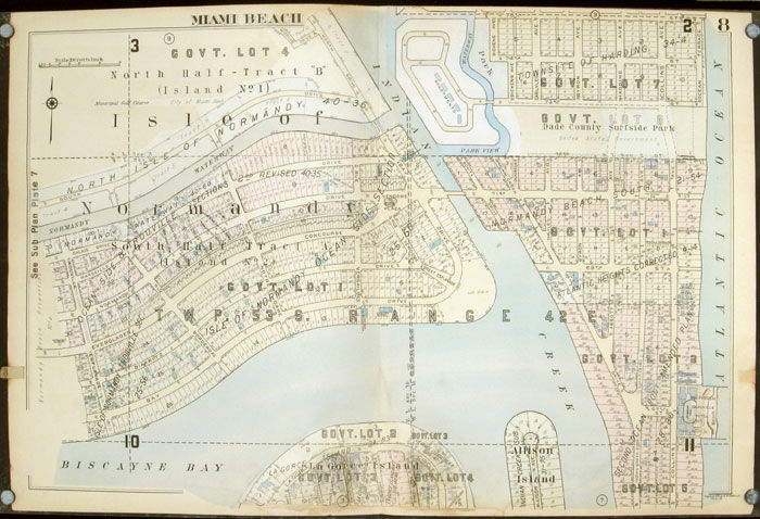 Miami Beach. Maps 1 - 8 from Plat Book of Greater Miami Florida and ...