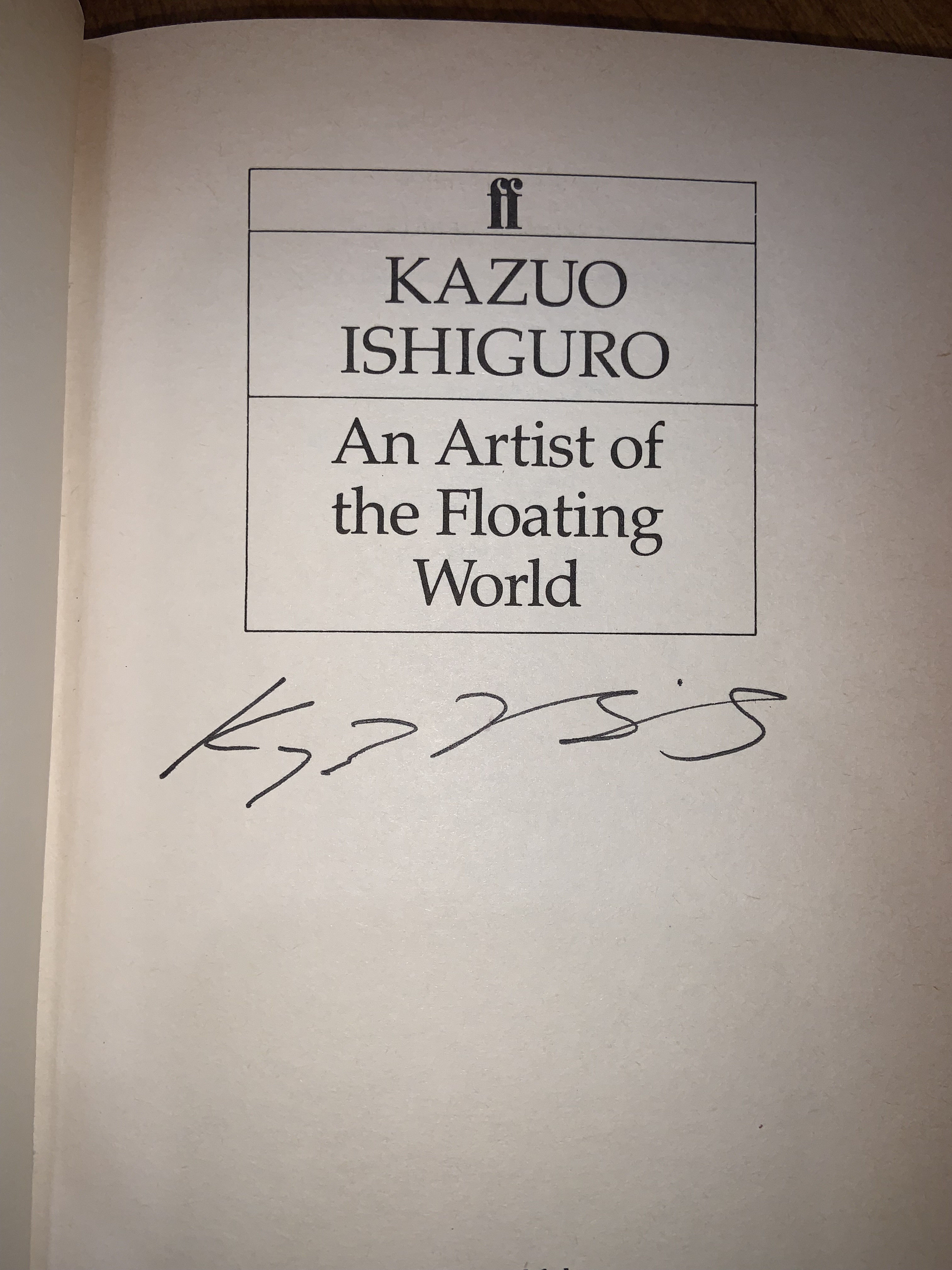 An Artist of the Floating World by Kazuo Ishiguro | Hardcover | 1986 ...