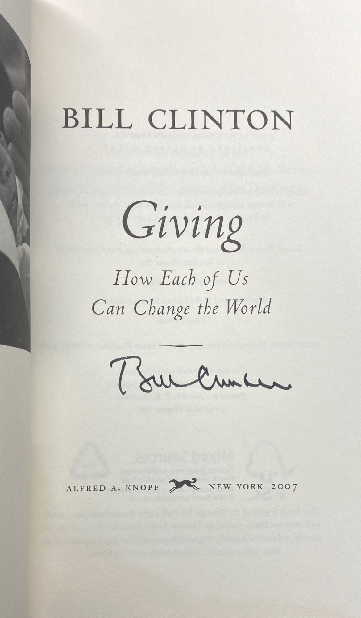 Giving: How Each of Us Can Change the World by CLINTON, Bill ...