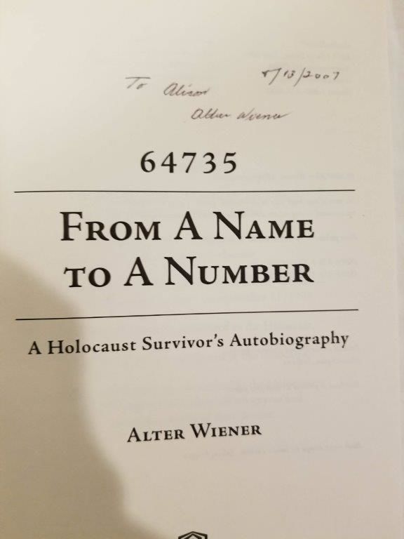BIBLIO | From A Name to A Number - A Holocaust Survivor's Autobiography ...