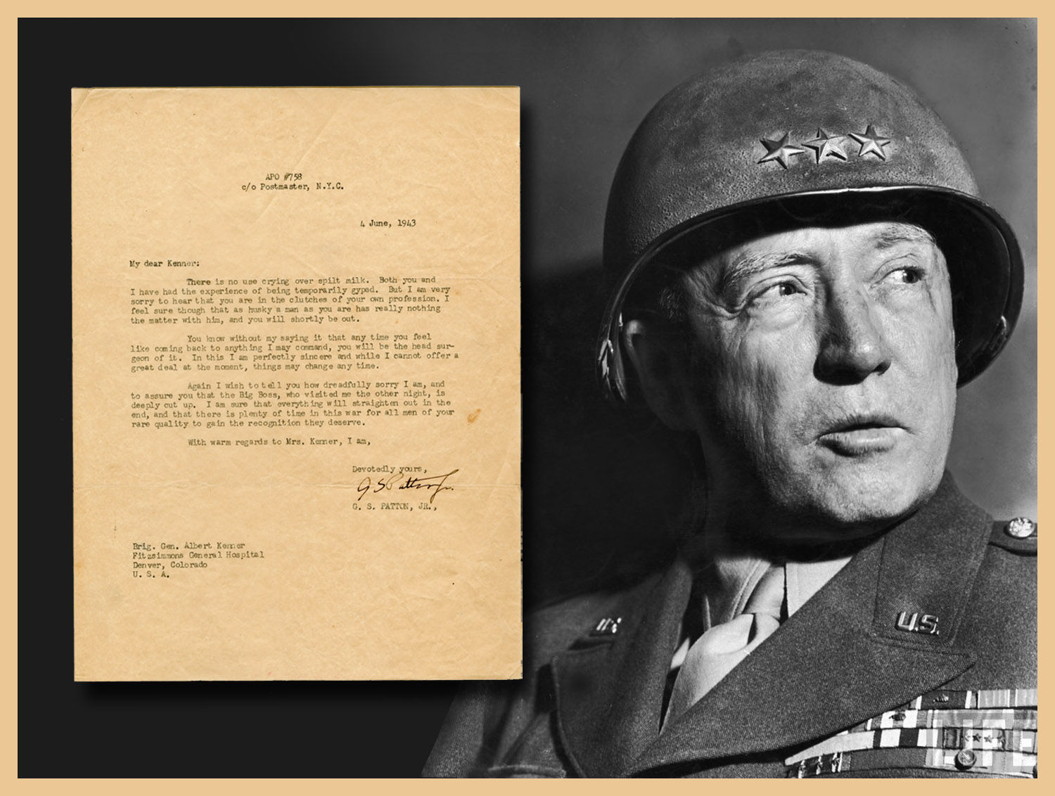 Just weeks before the Invasion of Sicily, Patton writes to the Top Doc ...