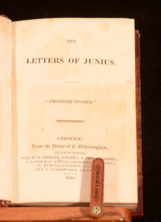 The Letters of Junius by Junius Anonymous - Hardcover - 1819 - from ...