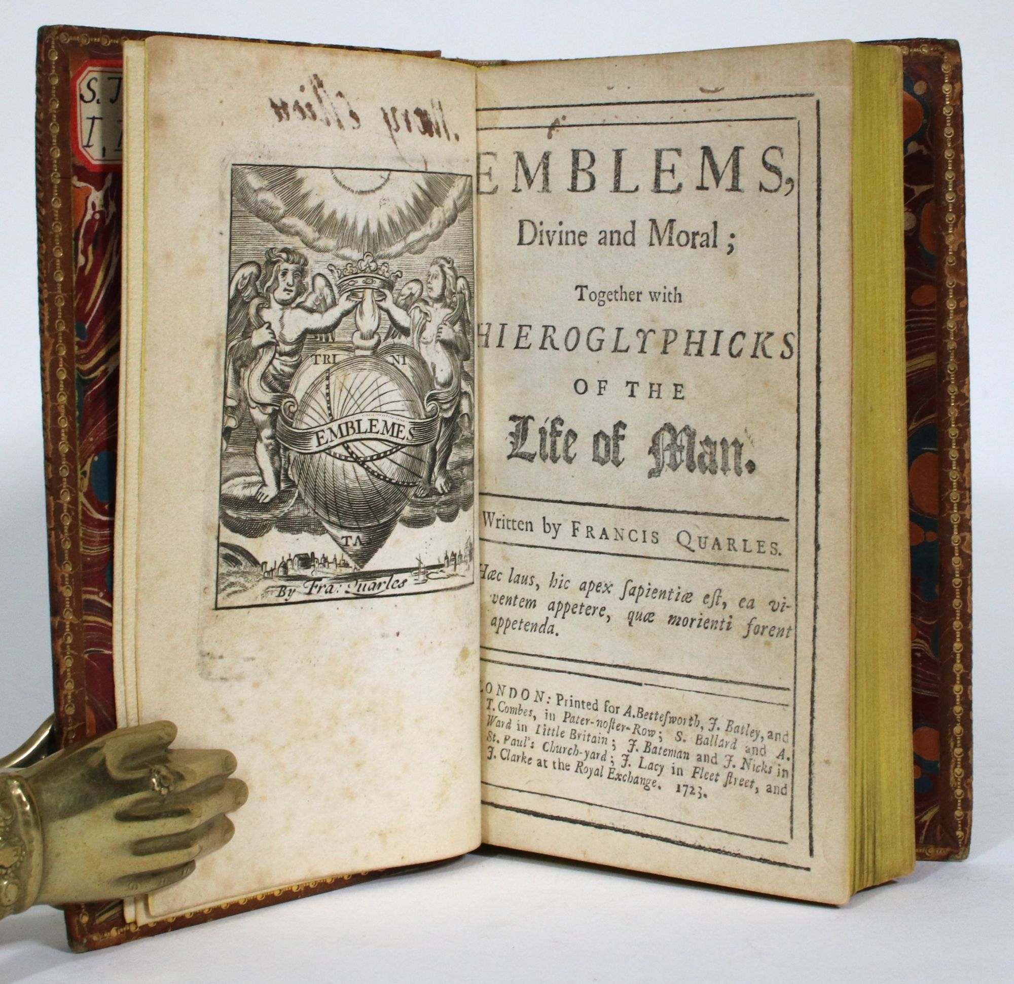 Emblems, Divine and Moral; Together with Hieroglyphicks of the Life of ...