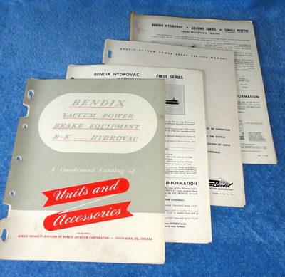 Bendix Hydrovac First and Second Series Service Manual, also condensed ...