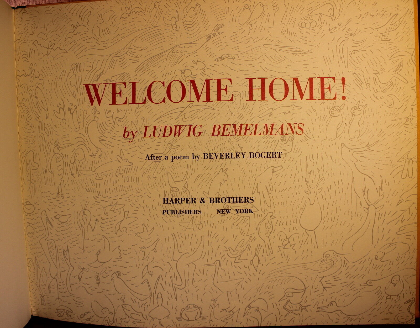 Welcome Home! by Ludwig Bemelmans | Hardcover | 1960 | Harper ...
