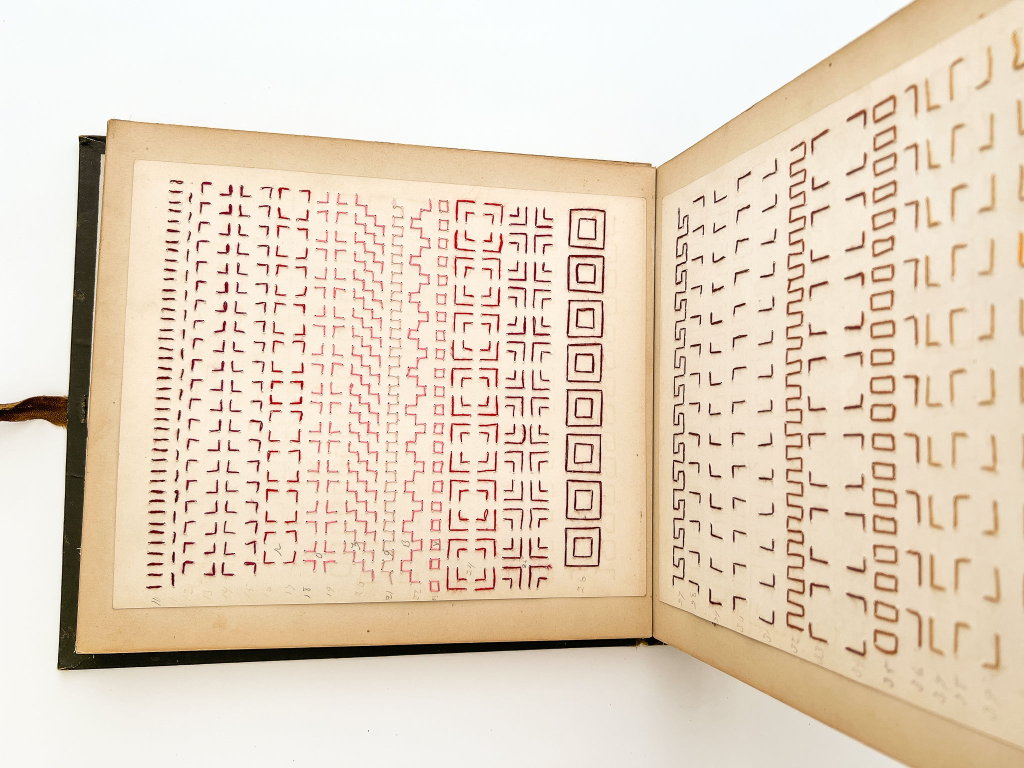 1892 Kindergarten Teacher's Album of Pricking and Sewing (Froebel Gifts ...