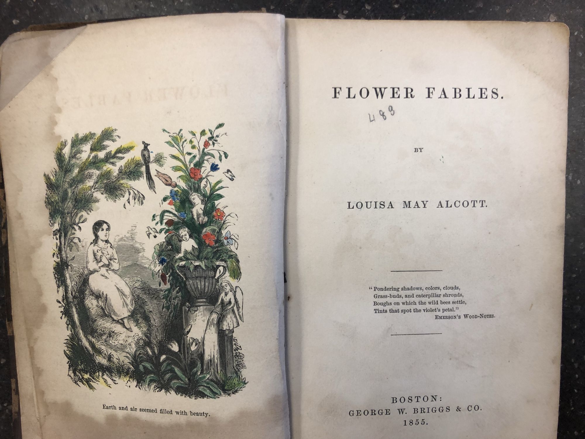 FLOWER FABLES by Alcott, Louisa May | | 1855 | George W. Briggs & Co ...