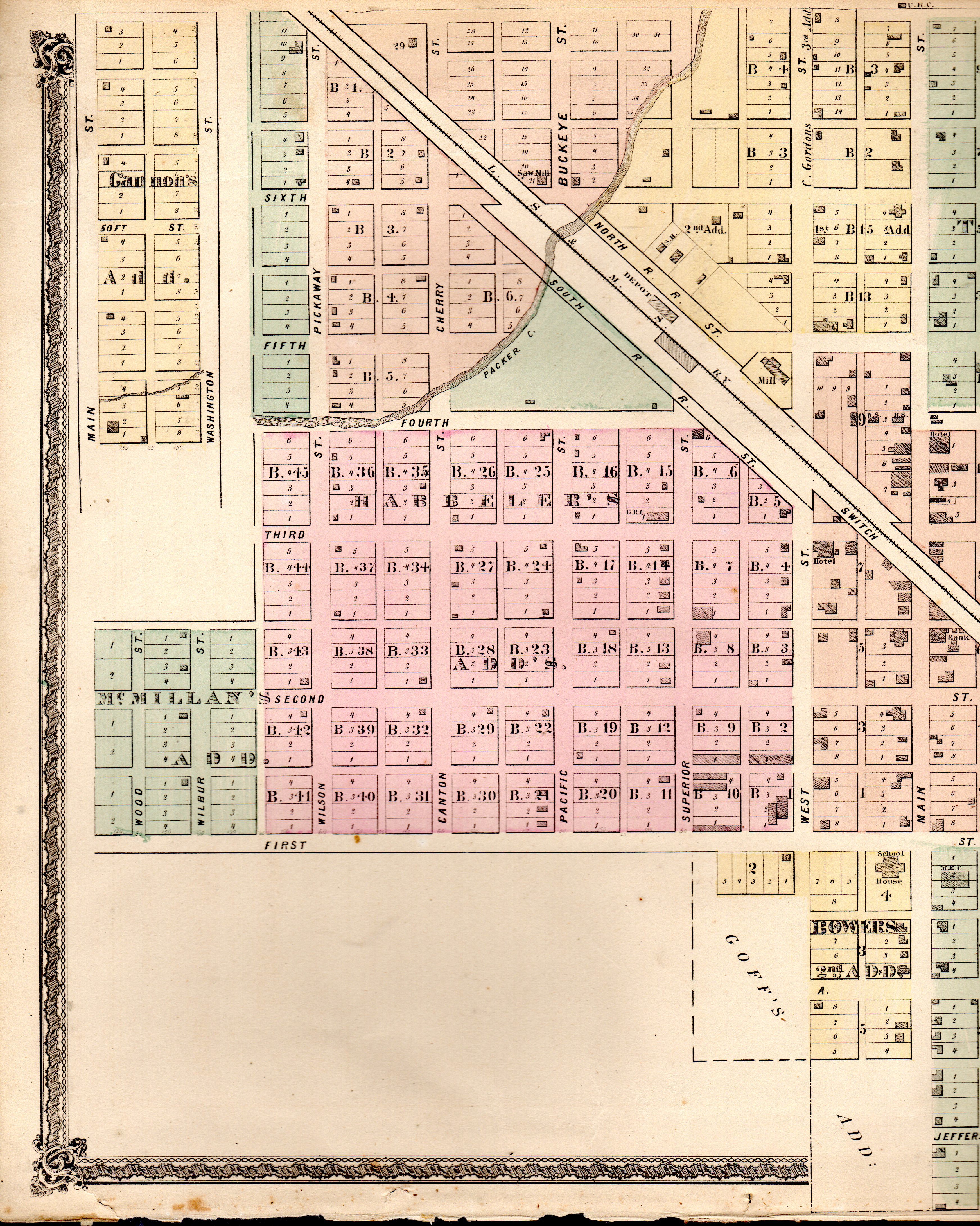 BIBLIO | MAP: "Genoa, Ohio (Lake Erie, Ohio)"...from Illustrated ...