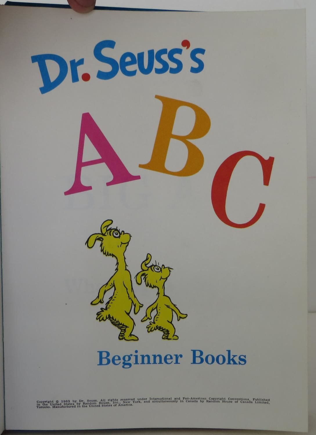 Dr. Seuss's ABC by Seuss, Dr | Hardcover | 1963 | Random House | Biblio