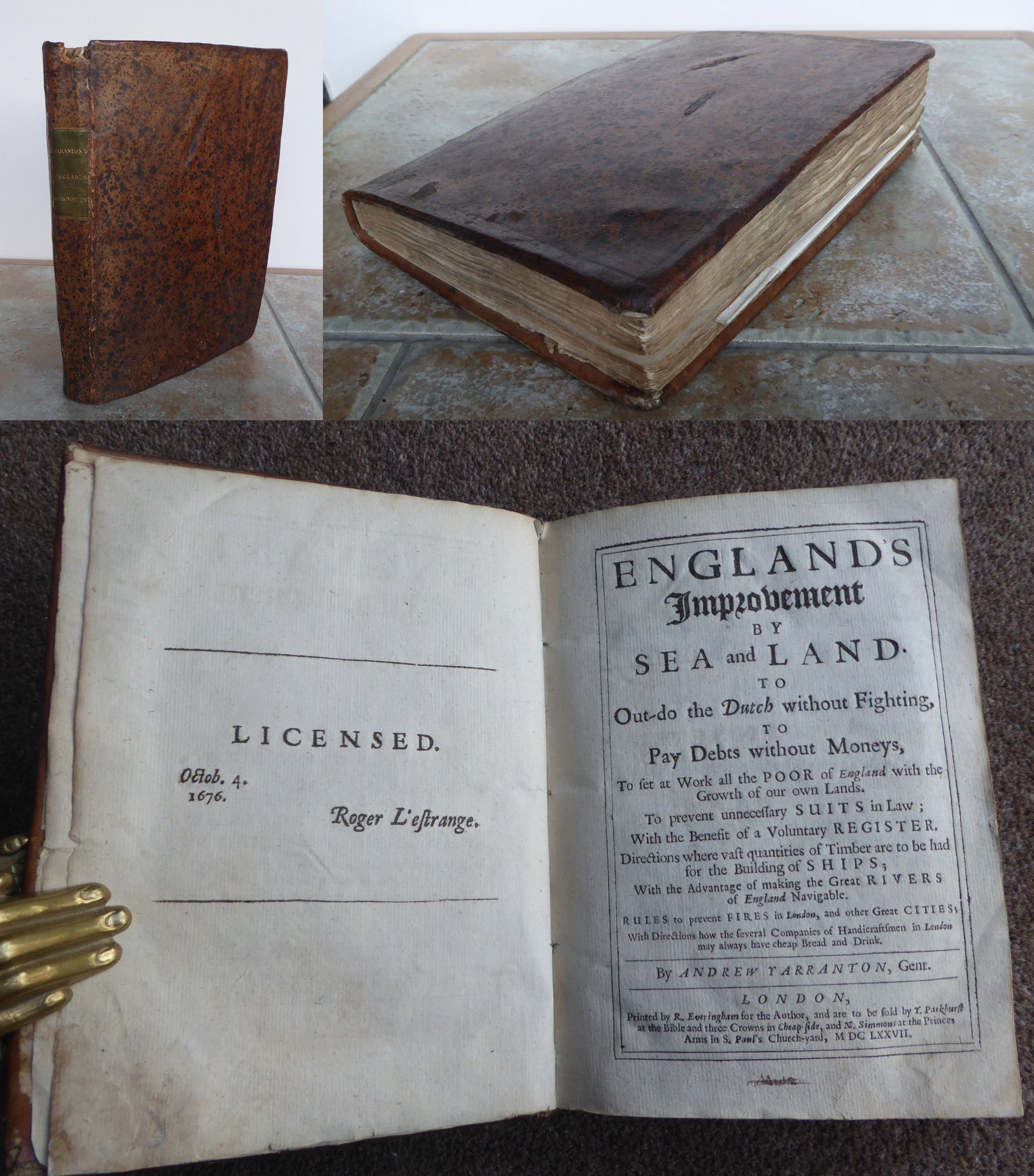 ENGLAND'S IMPROVEMENT BY SEA AND LAND. ONCE IN THE LIBRARY OF JOHN ...