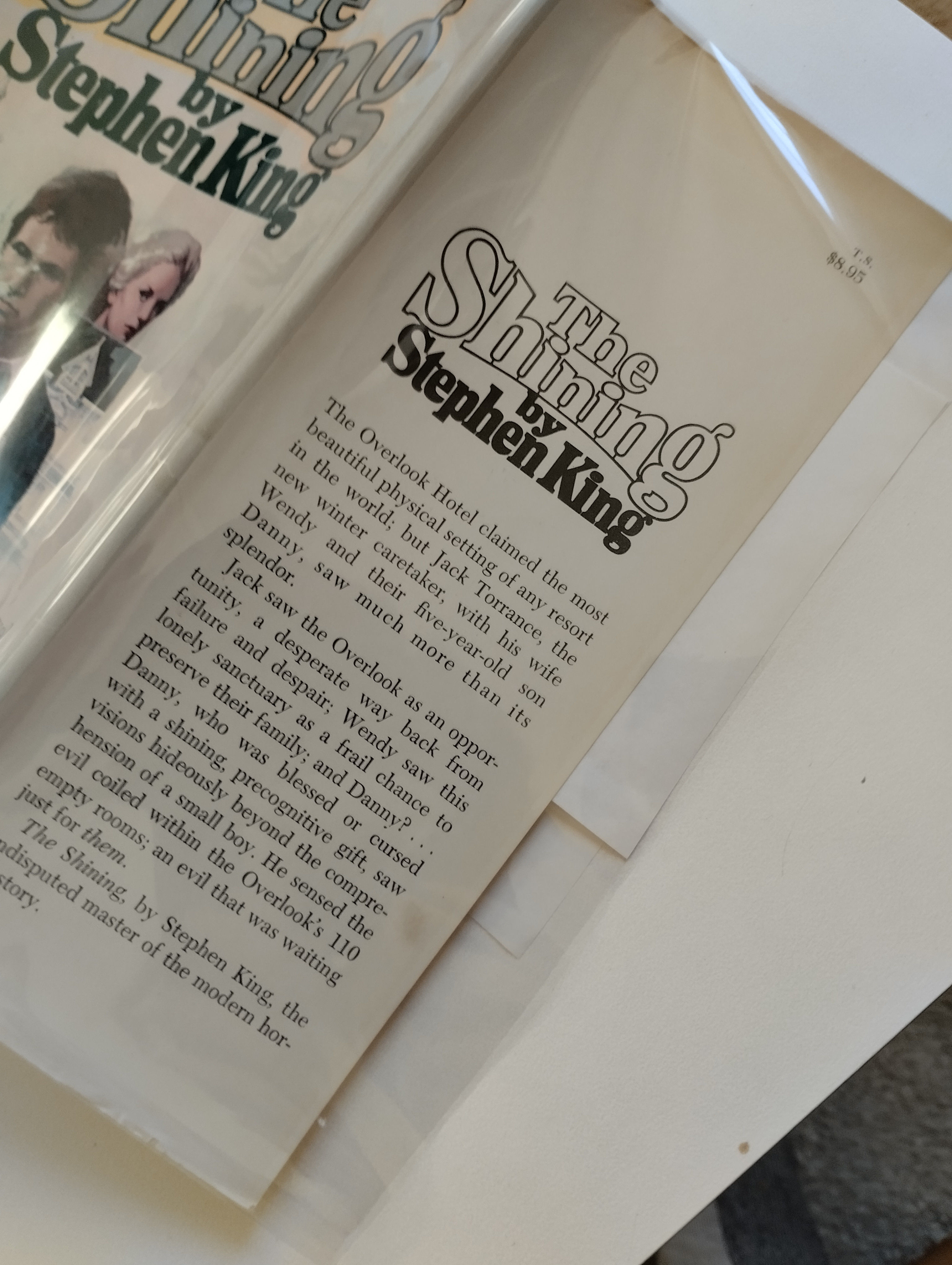 The shining first edition early print 1st state jacket 8.95 Stephen ...
