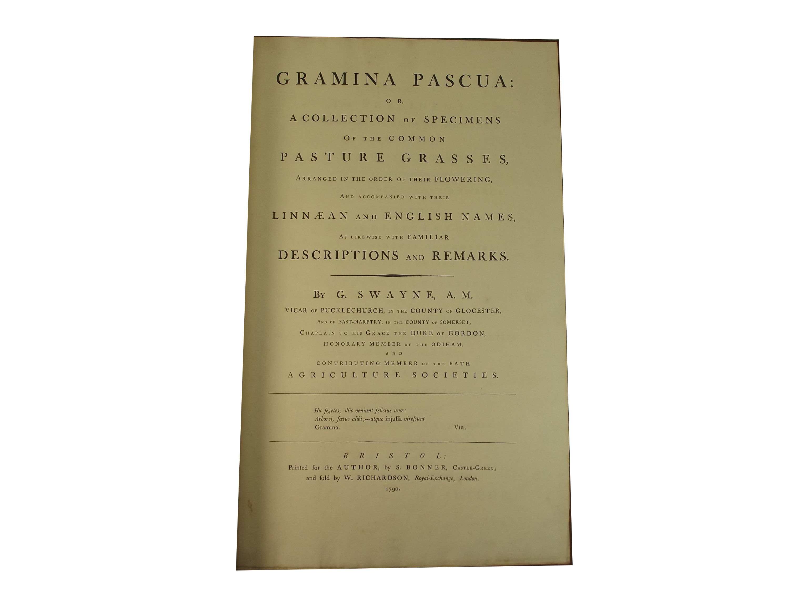 Gramina Pascua: Or, a Collection of Specimens of the Common Pasture ...