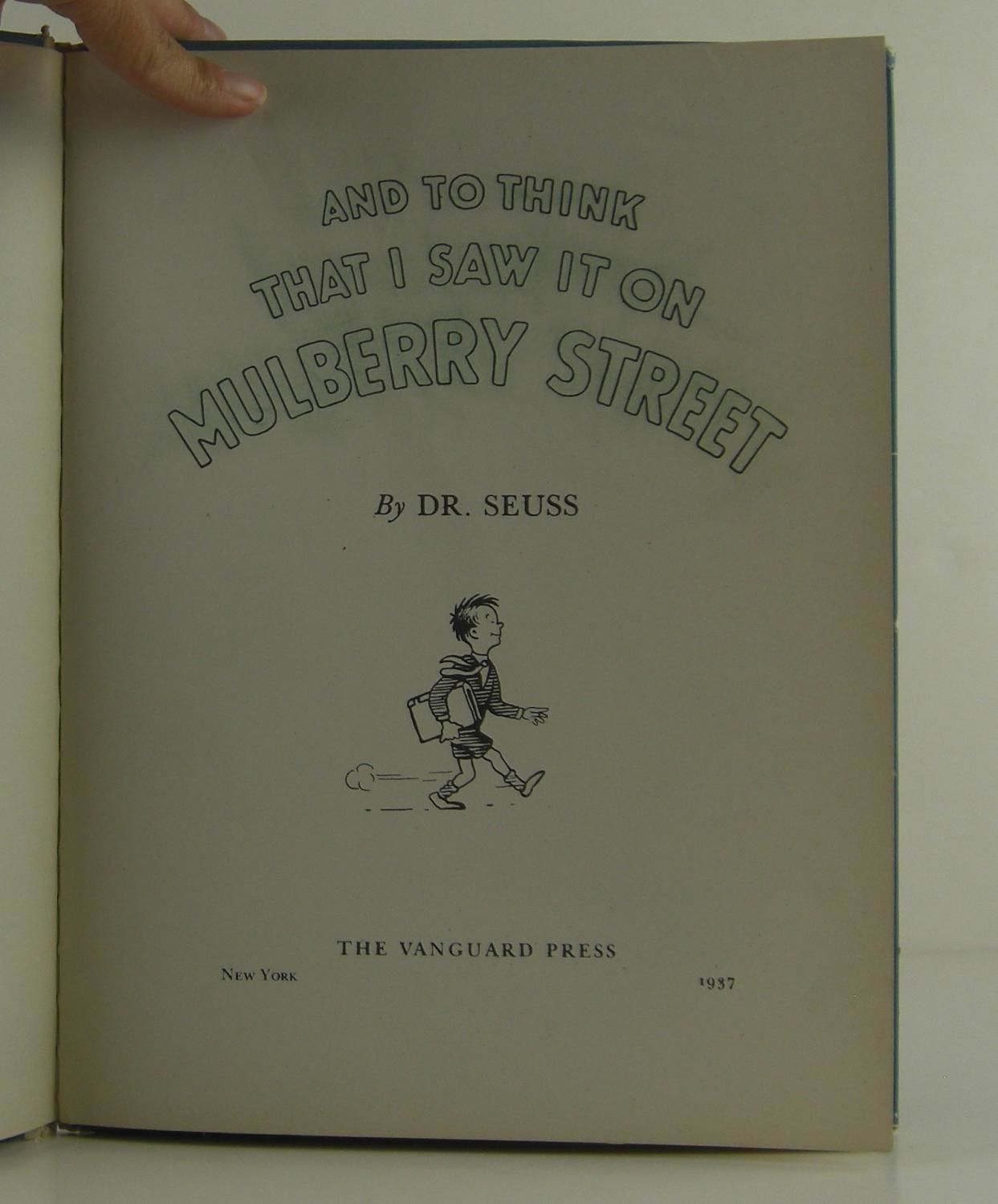 And To Think That I Saw It On Mulberry Street by Seuss, Dr | Hardcover ...