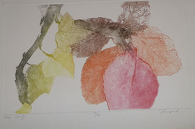 Leaf Study. Original color etching by Trugard | Biblio