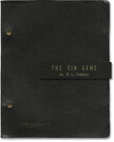 The Gin Game (Original script for the 1977 play, Hume Cronyn's copy) by Nichols, Mike (director ...