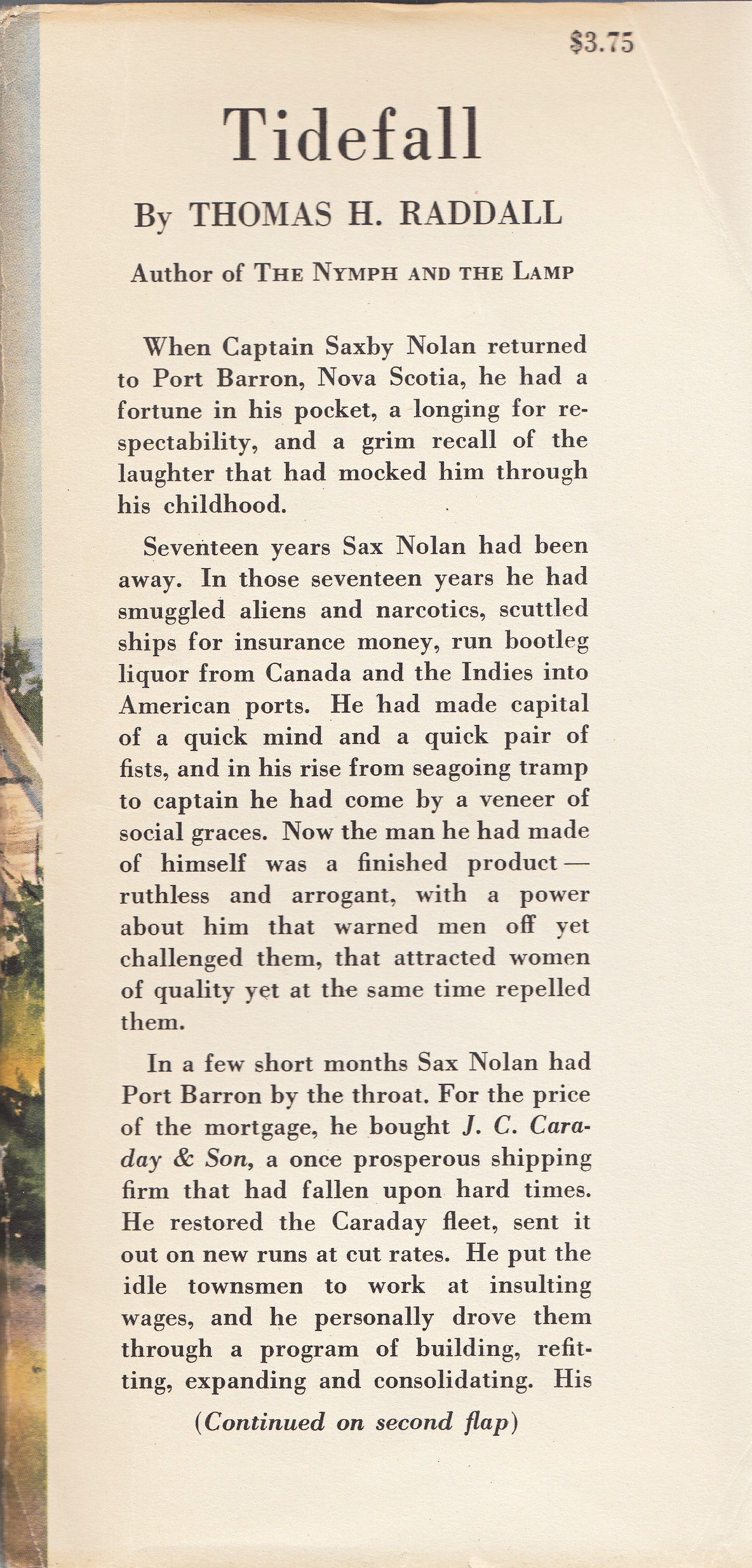 TIDEFALL by Thomas H Raddall | Hardcover | 1953 | McClelland and ...