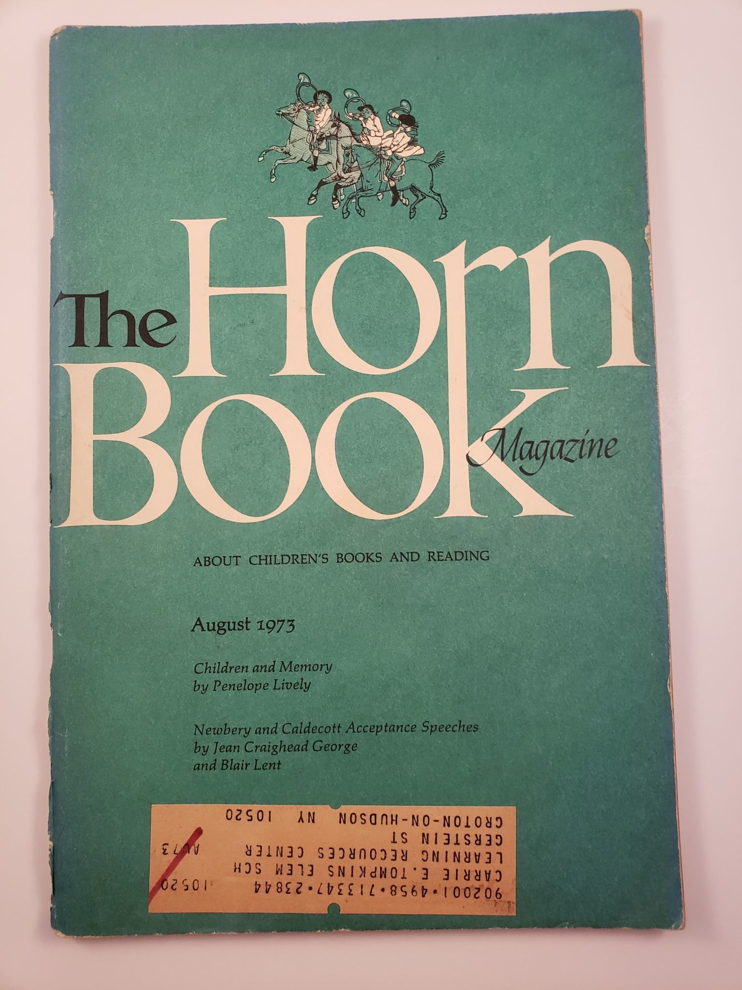 BIBLIO | Horn Book Magazine. August, 1973 by Heins, Paul, editor ...