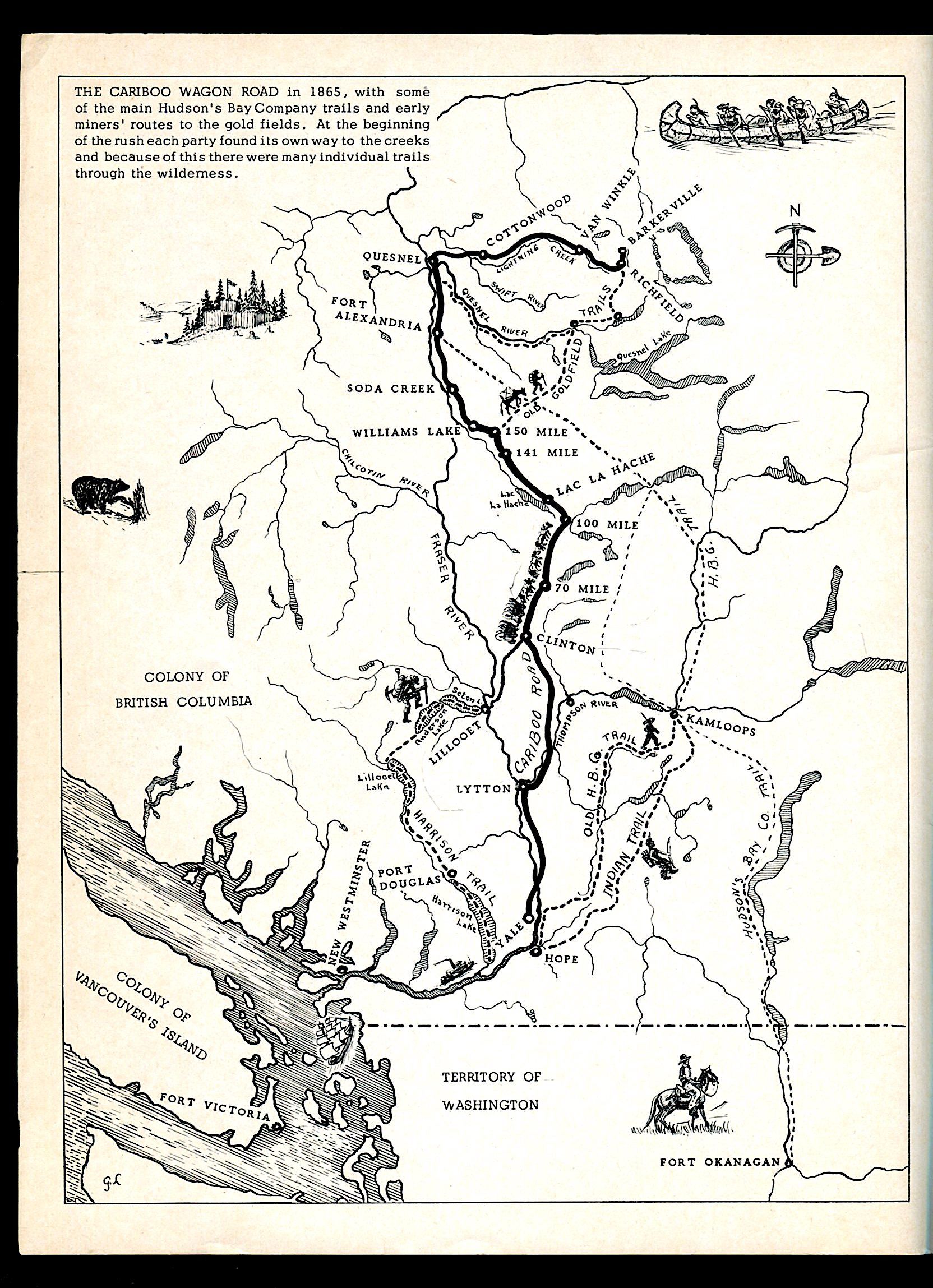 Cariboo Gold Rush Map