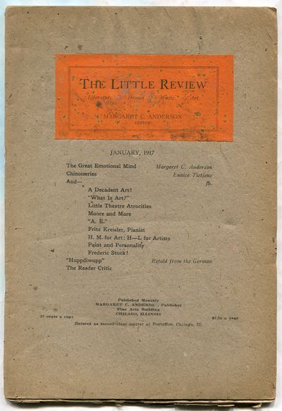 The Little Review – Vol. III, No. 8, January 1917 by (TIETJENS, Eunice ...