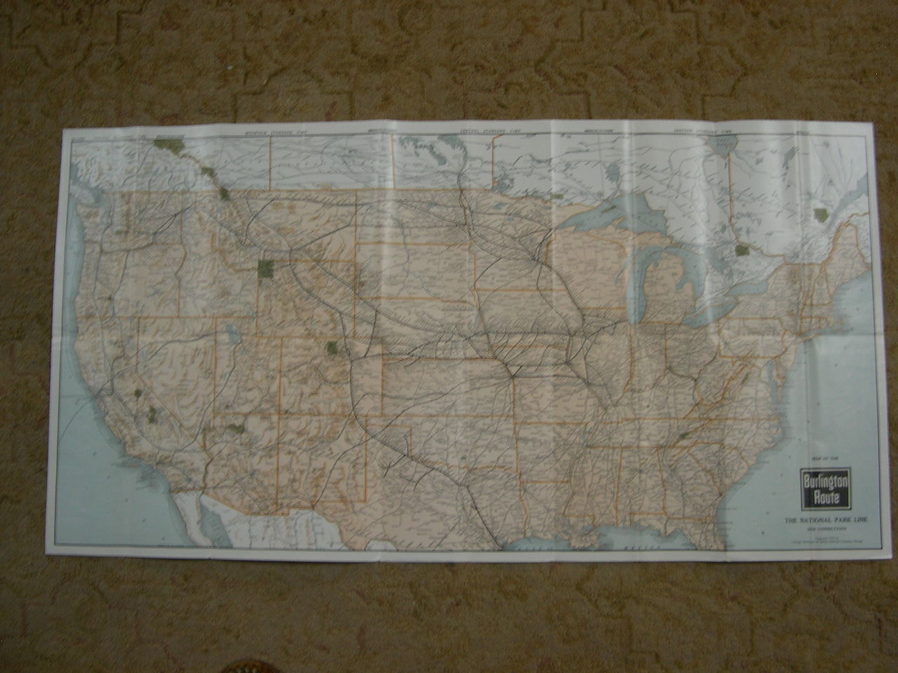 BURLINGTON ROUTE UNITED STATES MAP AND VACATION GUIDE by | Folded sheet ...