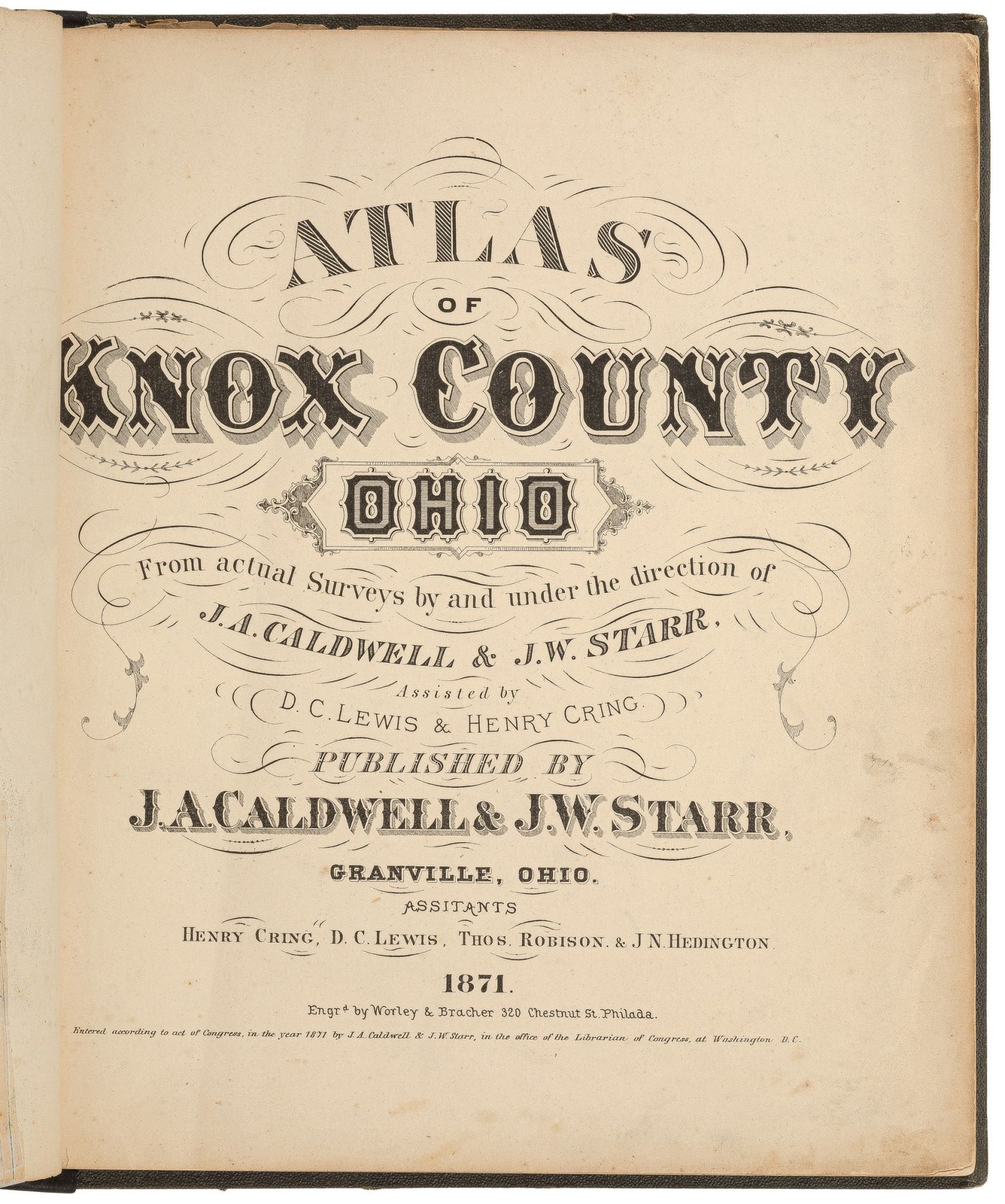 Atlas of Knox County Ohio (1871) by CALDWELL, J.A., and J.W. Starr ...