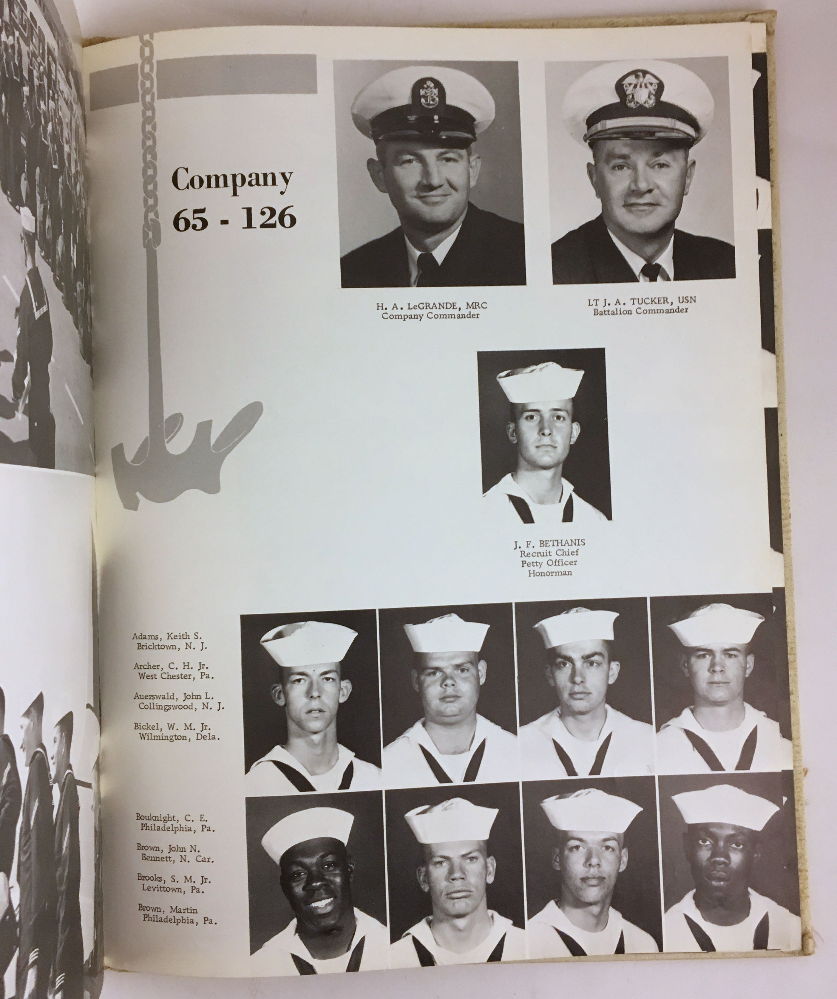 1965 US NAVAL TRAINING CENTER The Anchor San Diego California Company ...