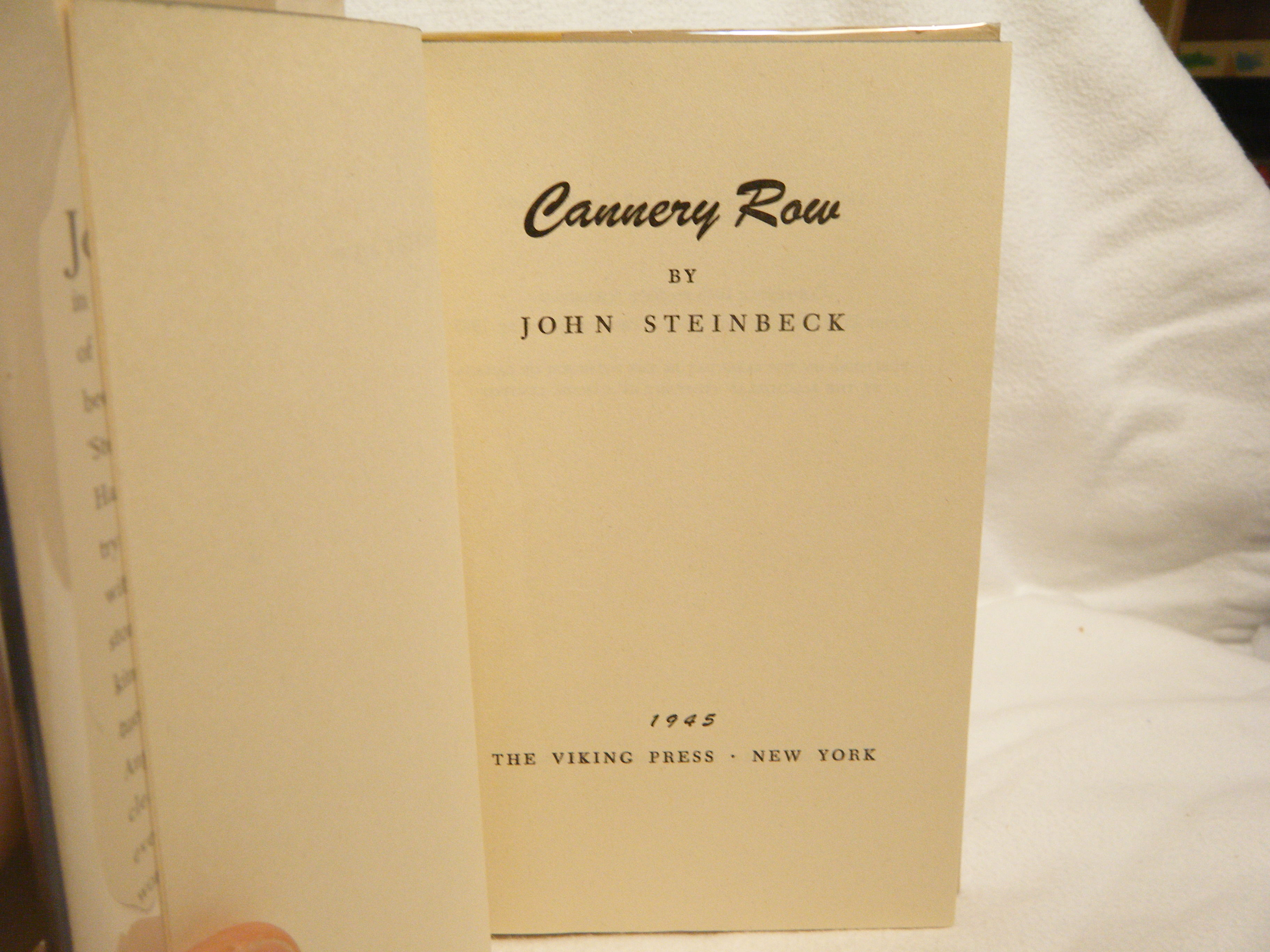 Cannery Row by Steinbeck, John | Hardcover | 1945 | Viking Press | Biblio