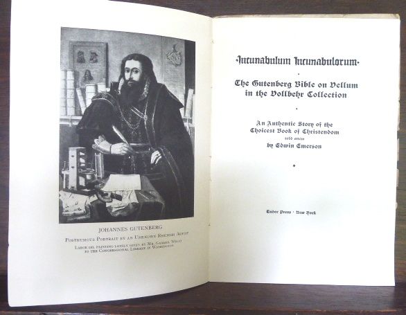 INCUNABULUM INCUNABULORUM: THE GUTENBERG BIBLE ON VELLUM IN THE ...