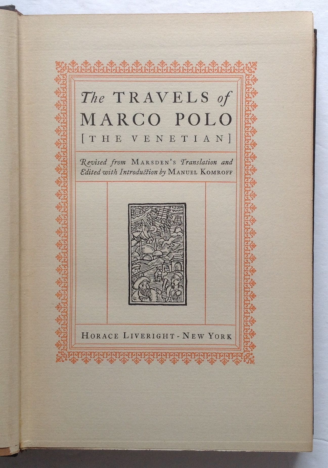The Travels Of Marco Polo Book Cover