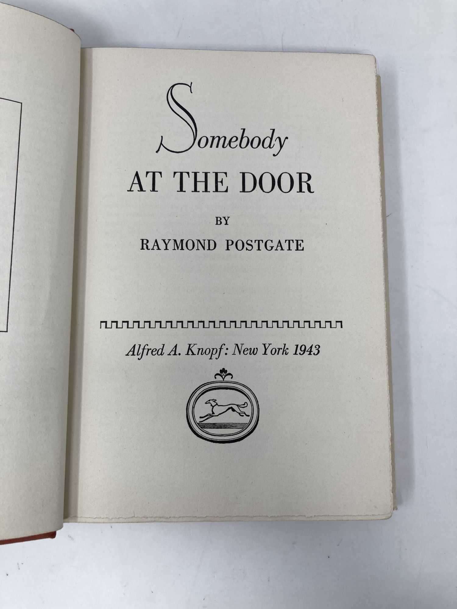 Somebody at the Door by Raymond Postgate - First Edition - 1943 - from ...