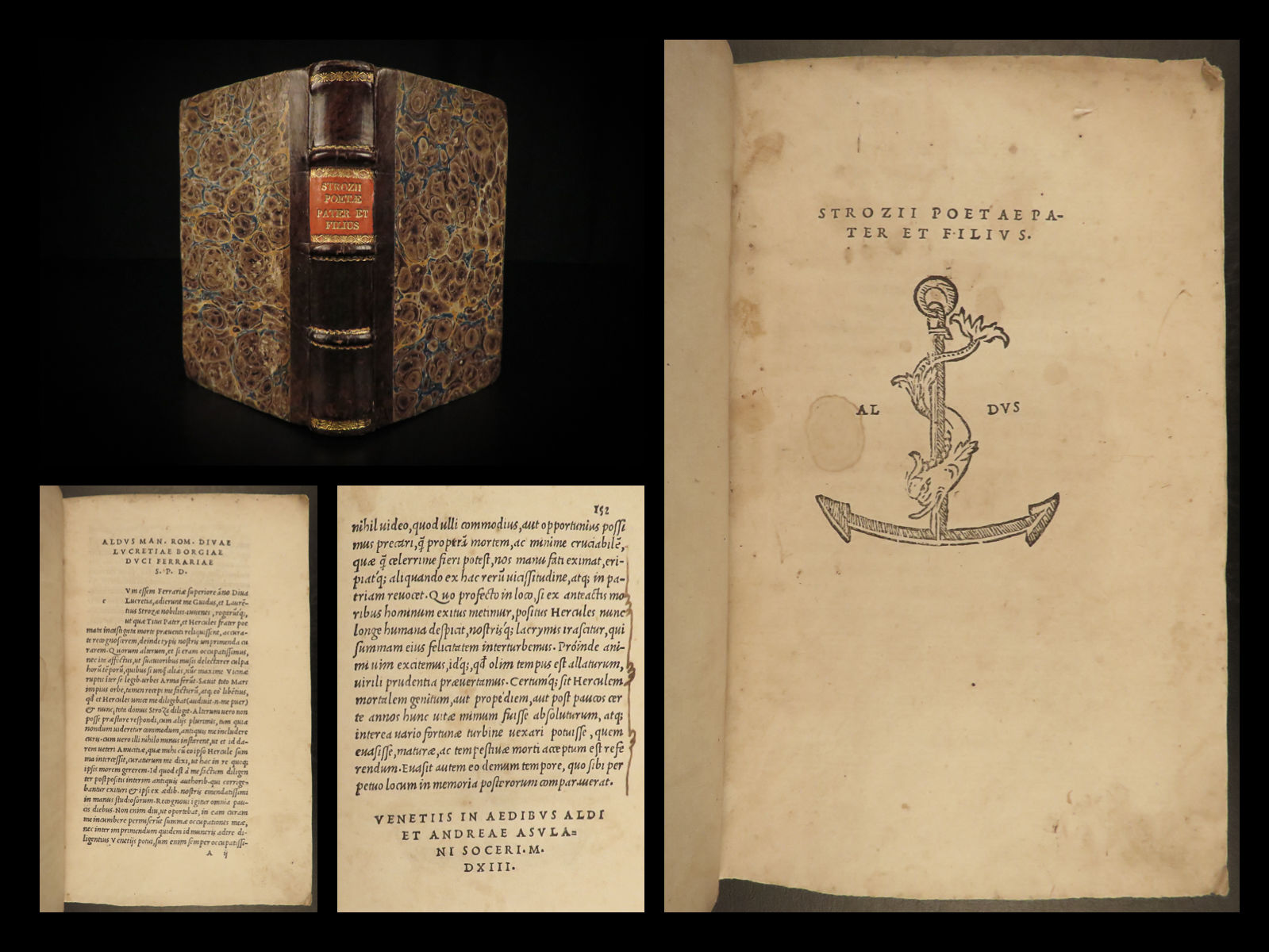 Strozii Poetae pater et filius by STROZZI, Tito & Ercole | Leather ...