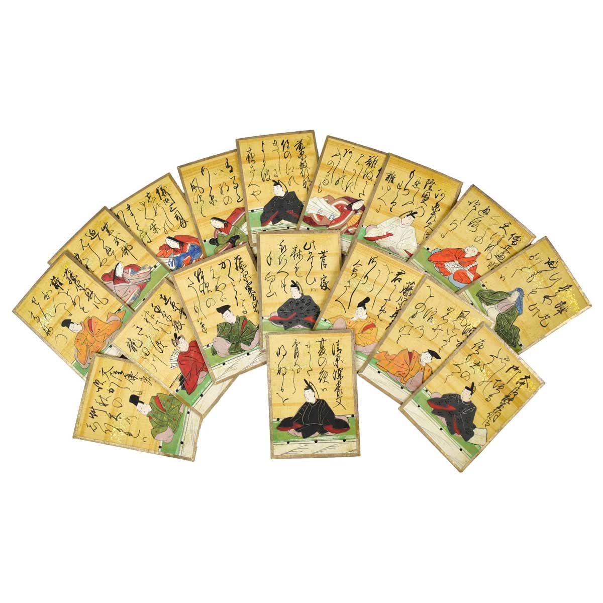 (18th century handmade playing cards) by HYAKUNIN ISSHU CARUTA | Circa ...