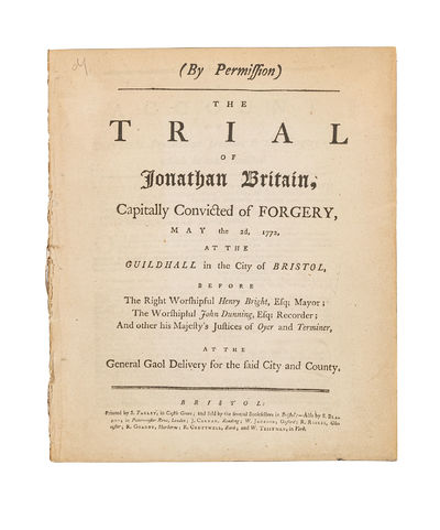 The Trial of Jonathan Britain Capitally Convicted of Forgery... 1772 by ...
