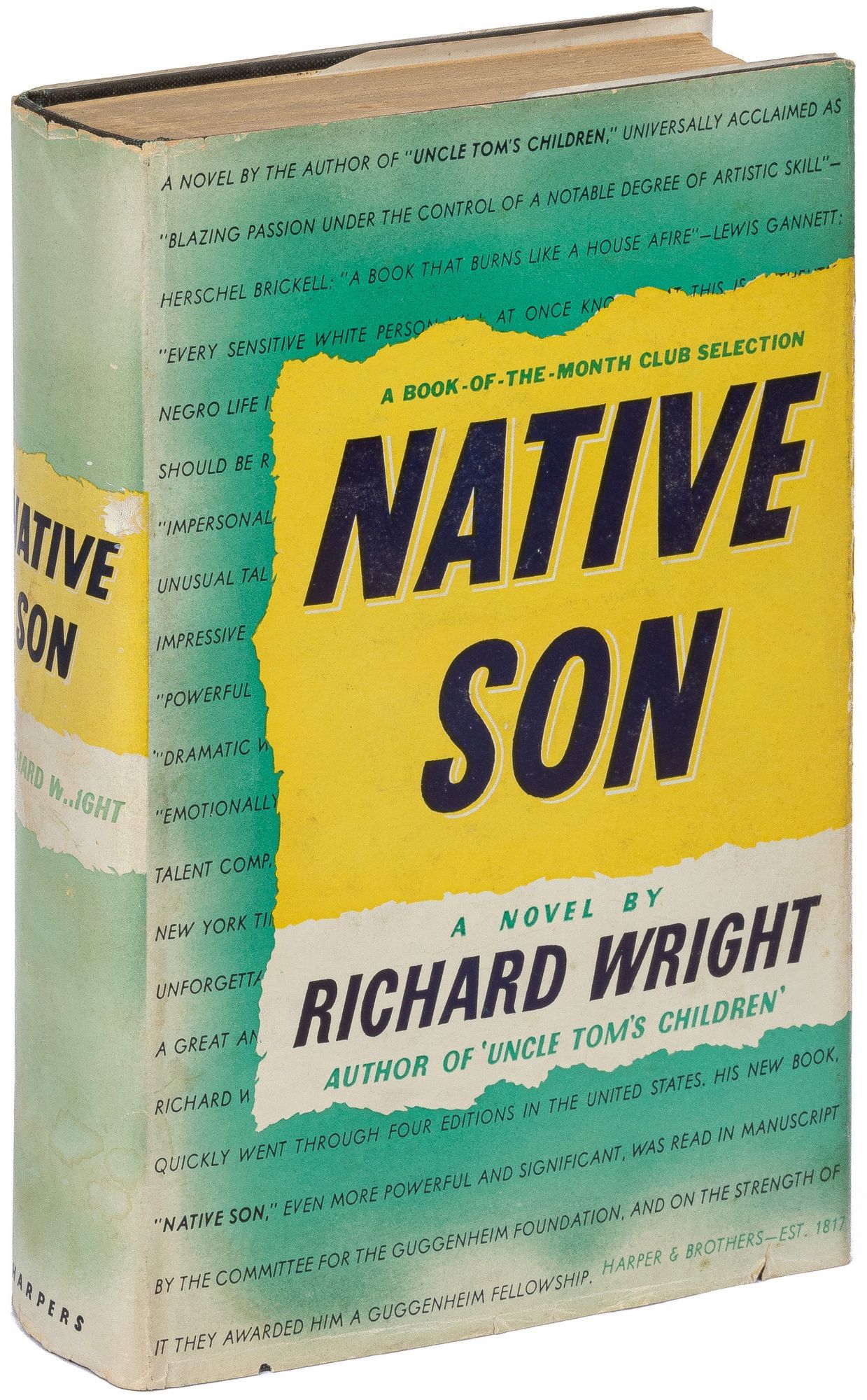 Native Son by WRIGHT, Richard | Hardcover | 1940 | Harpers | Biblio