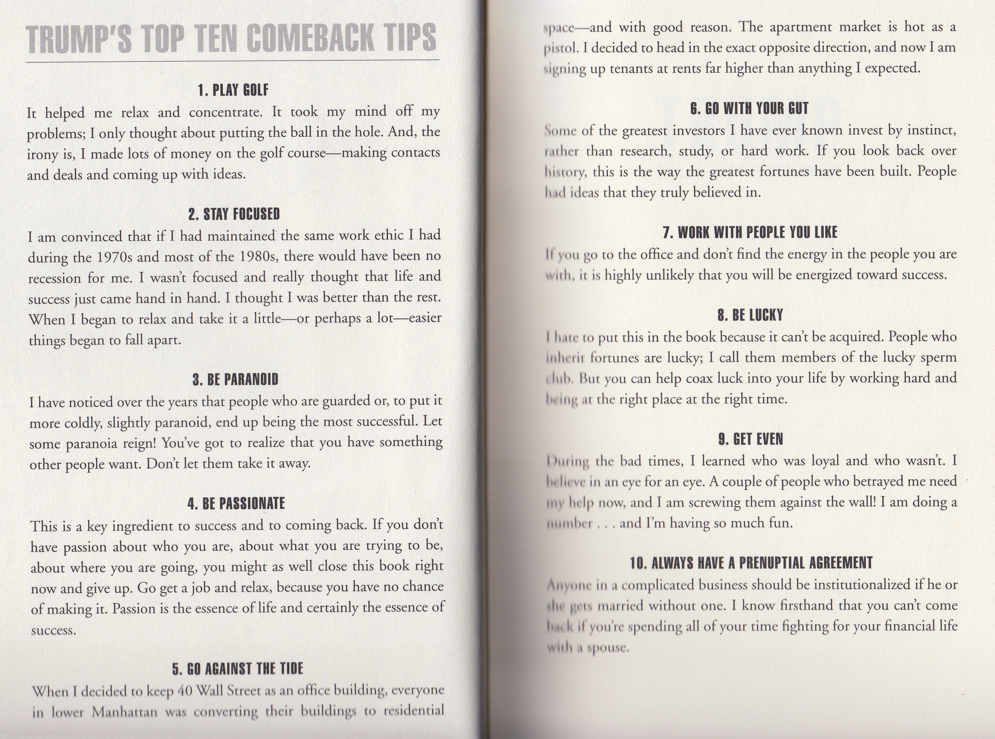 Trump: The Art of the Comeback [Signed] by Trump, Donald J.; Bohner ...