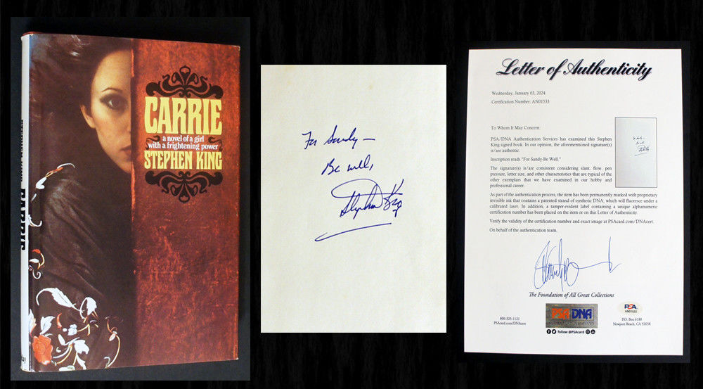 Carrie (Signed by Stephen King & PSA-Certified) by Stephen King | HC ...