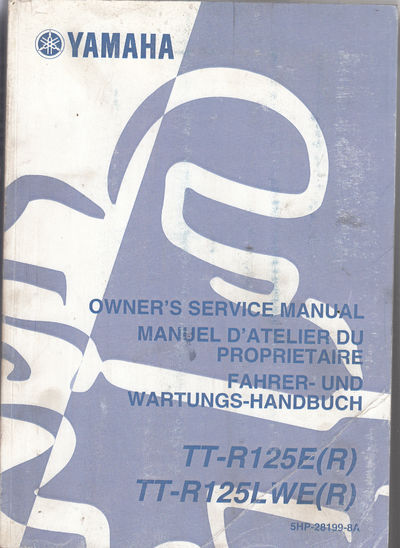GENUINE YAMAHA TT-R125E(R) TT125 TT-R125LWE(R) WORKSHOP SERVICE REPAIR ...