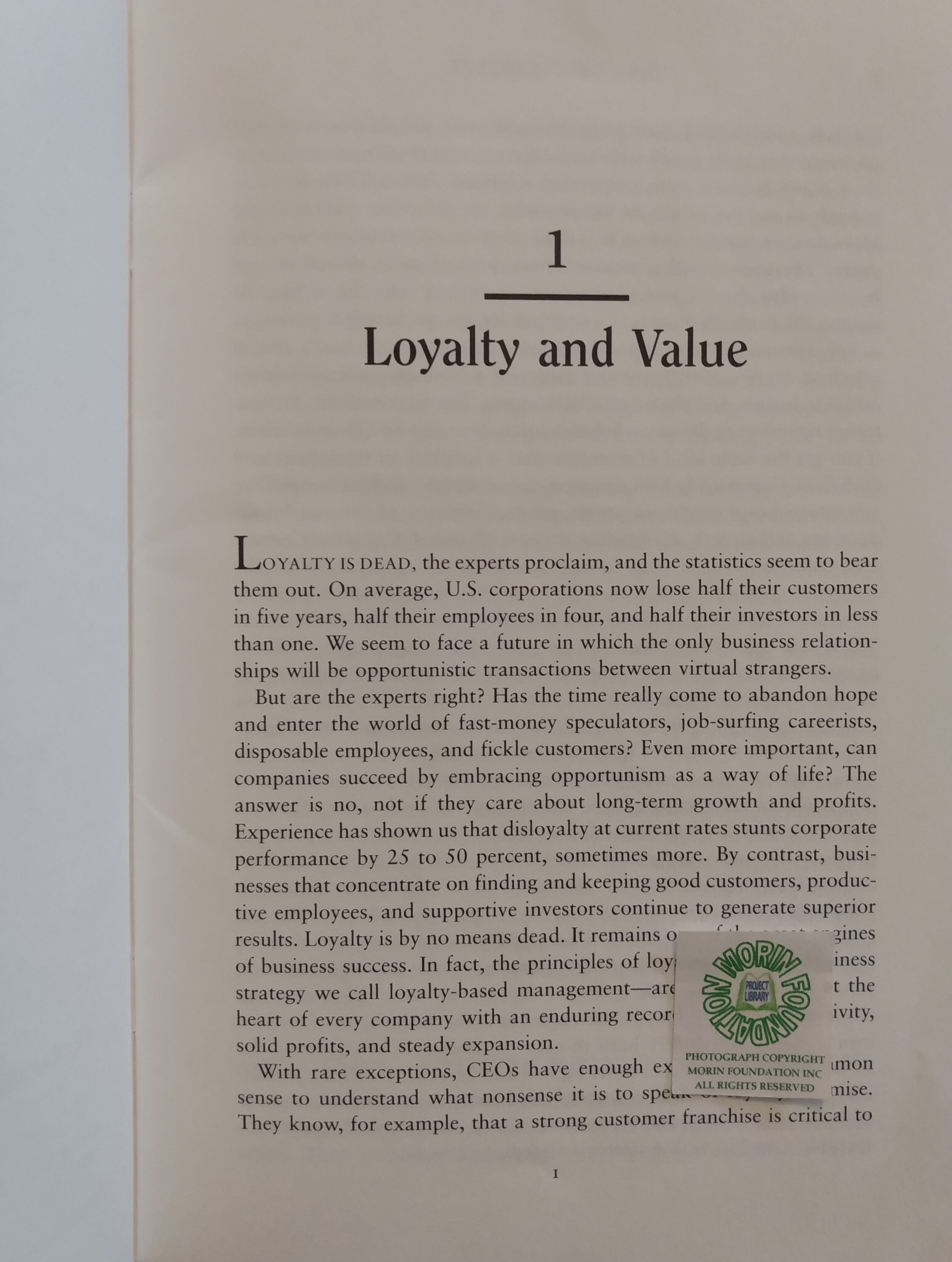 The Loyalty Effect: The Hidden Force Behind Growth, Profits, and ...