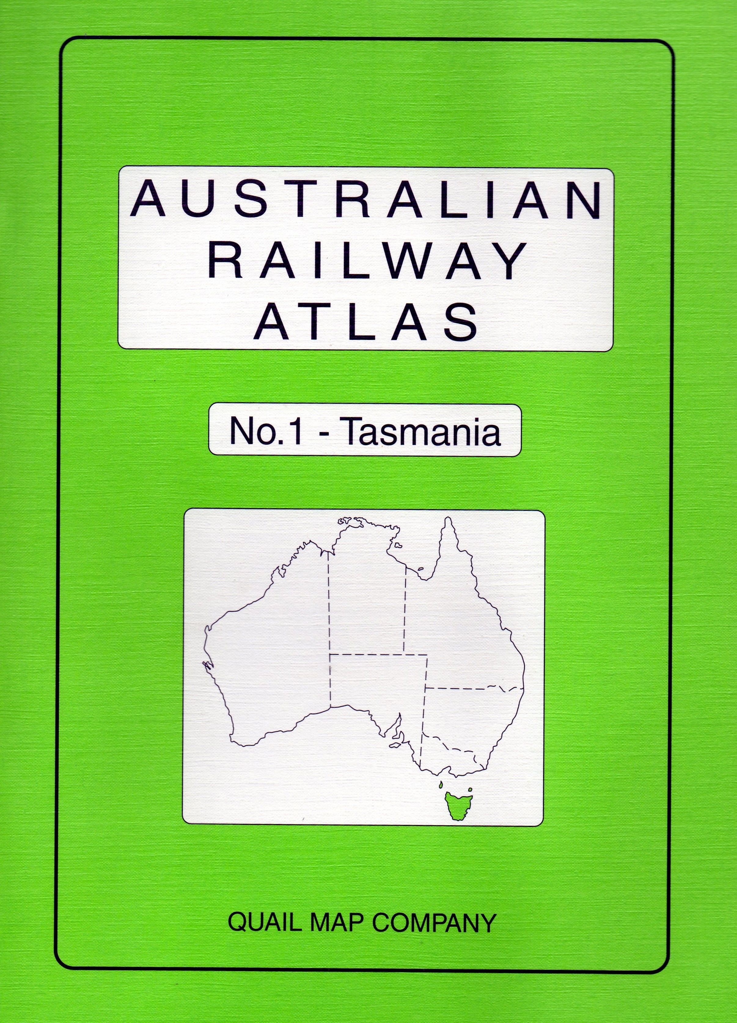 Australian Railway Atlas No.1 Tasmania by Quail Map Co | Light card ...