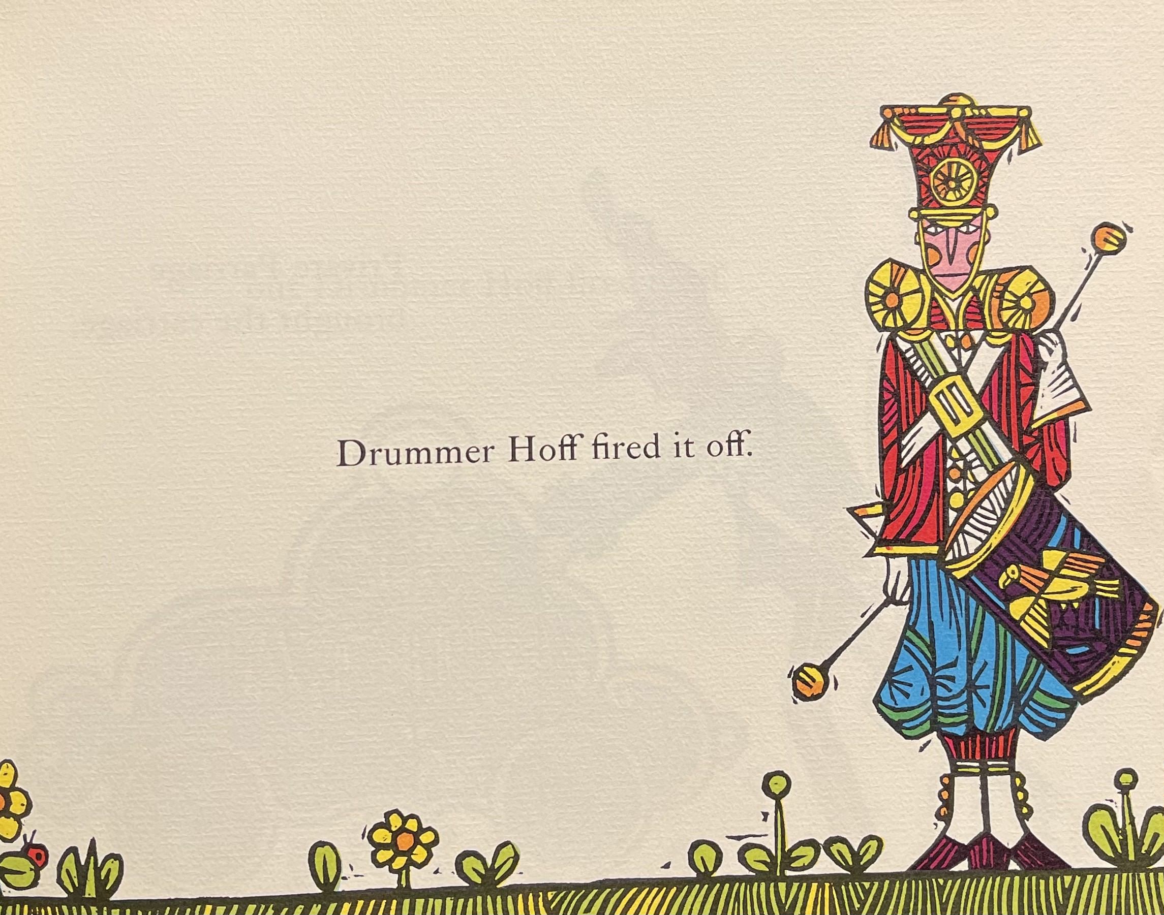 Drummer Hoff by Barbara Emberley | Dark orange cloth pictorially ...