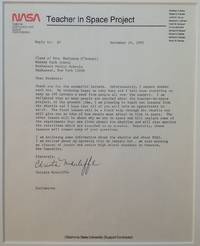 Framed Typed Letter Signed on NASA letterhead about the "Challenger ...
