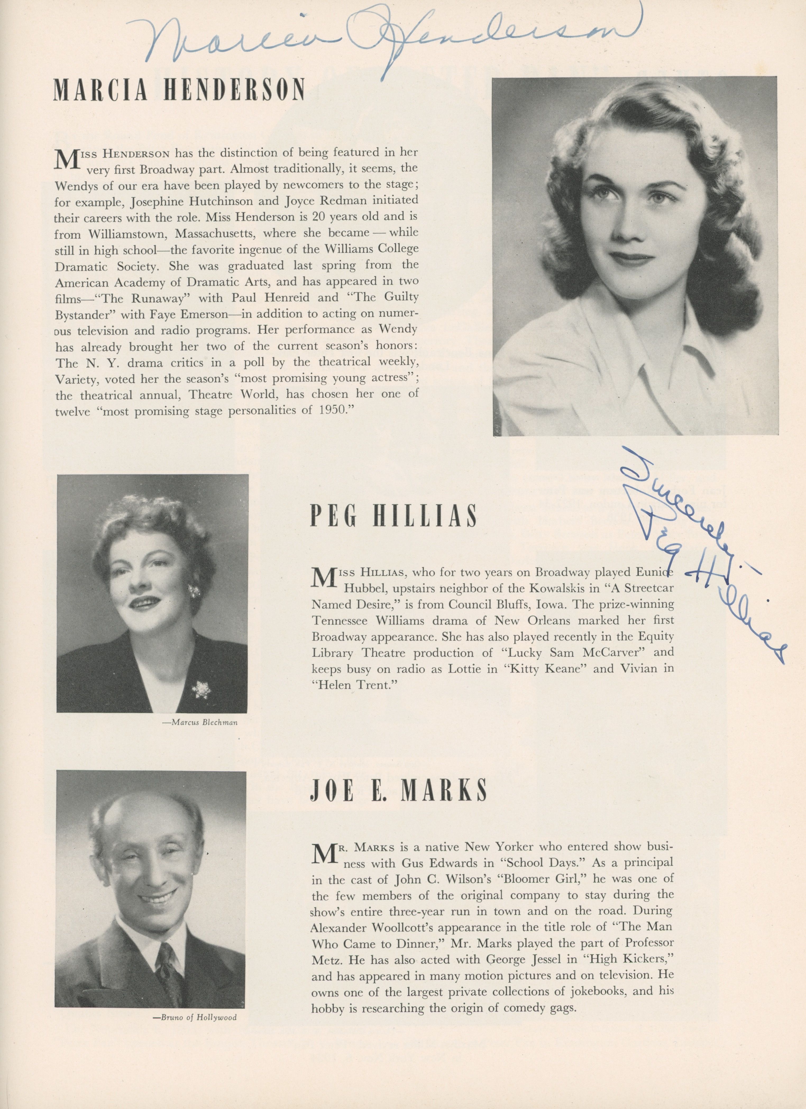Peter Pan" - Signed Souvenir Program by Bernstein, Leonard. (1918-1990 ...