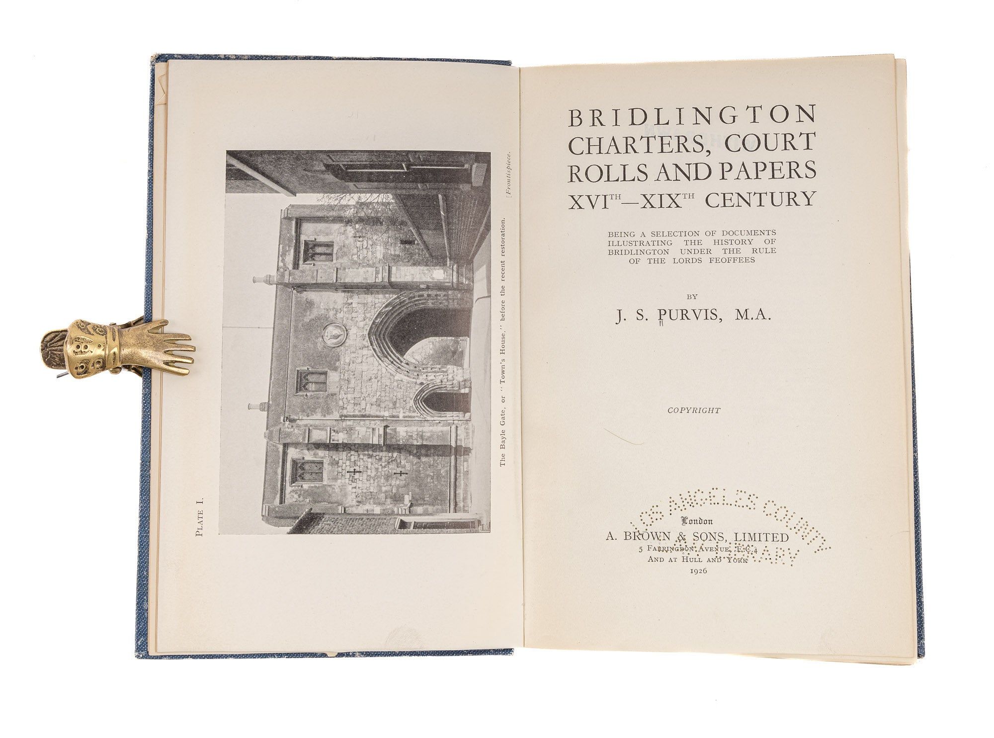 Bridlington Charters, Court Rolls and Papers XVIth-XIXth Century.. by ...