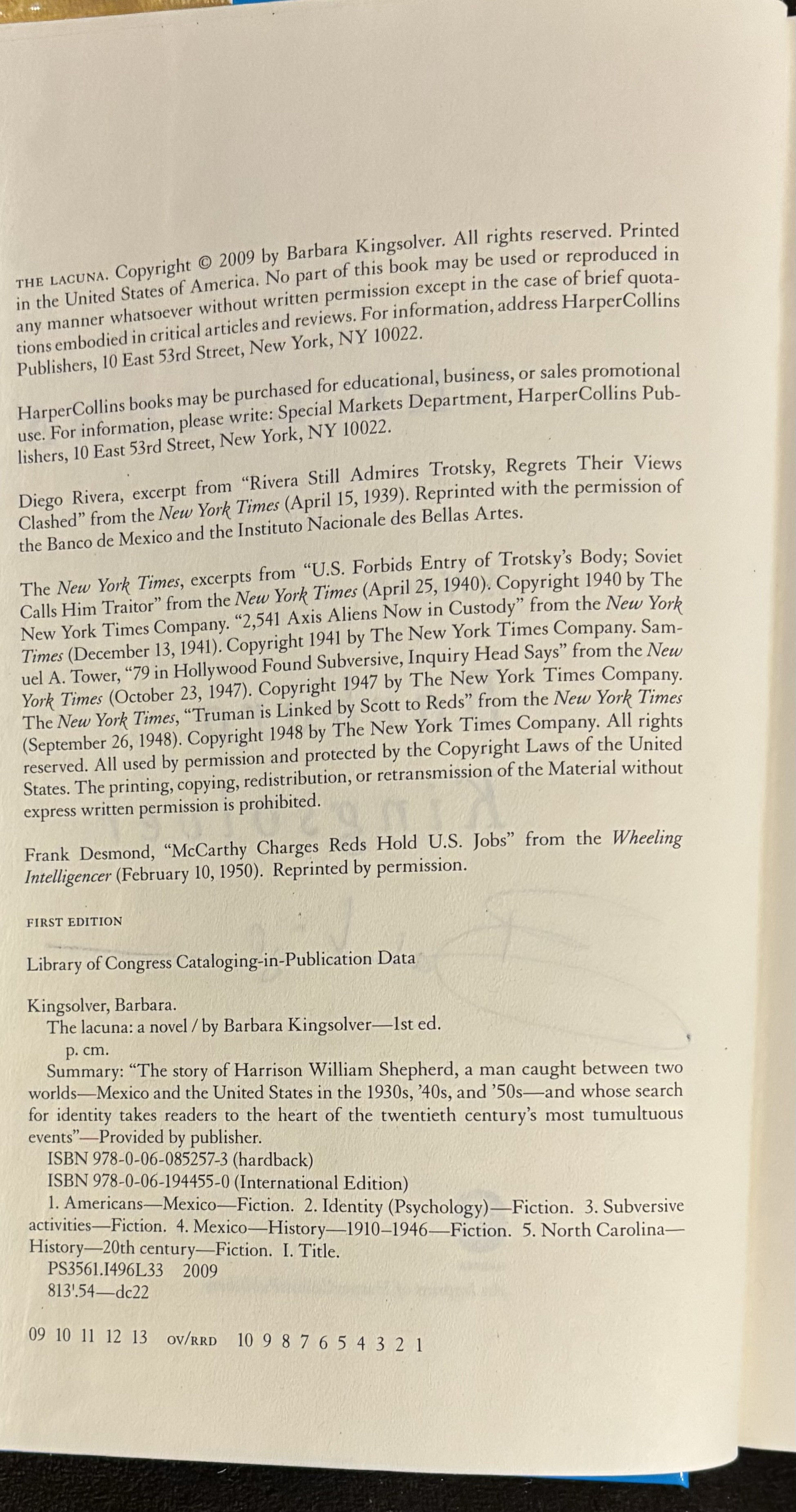 The Lacuna: A Novel (Signed) by Barbara Kingsolver | Hardcover | 2009 ...