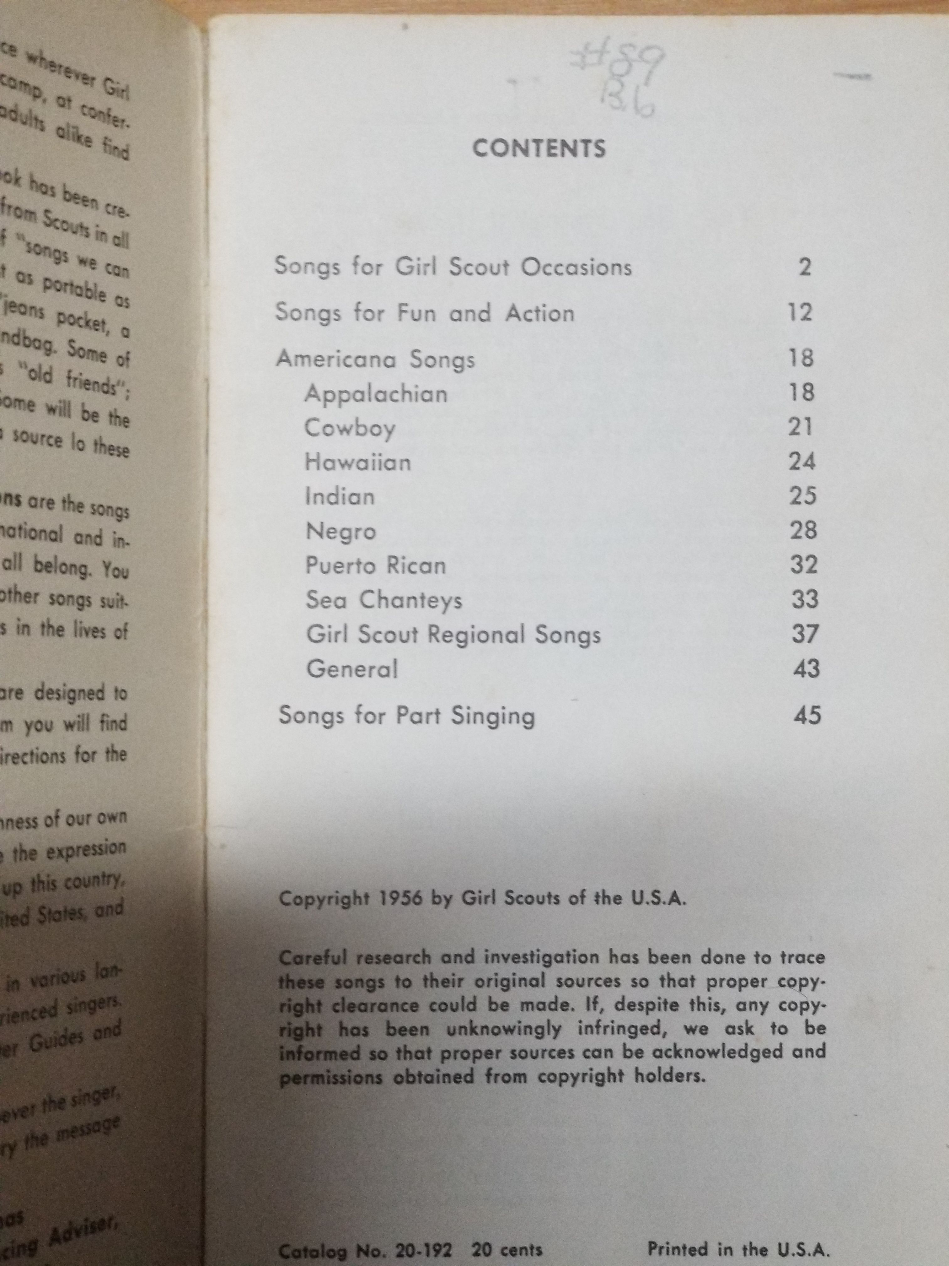 BIBLIO | Girl Scouts Pocket Songbook by Girl Scouts of the USA | | 1956 ...