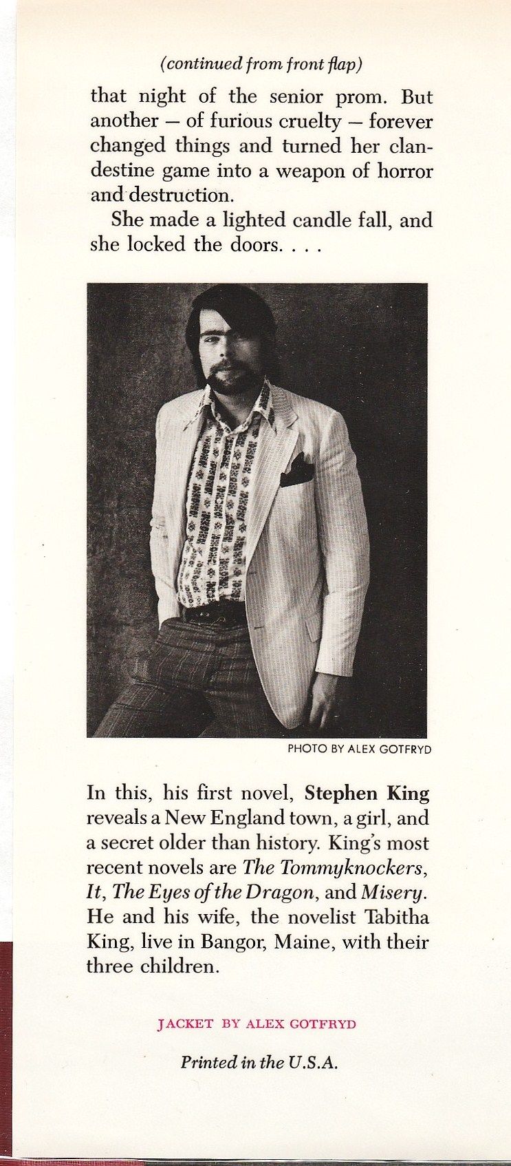 BIBLIO | Carrie [Eleventh Printing with Signed News-Clipping ...