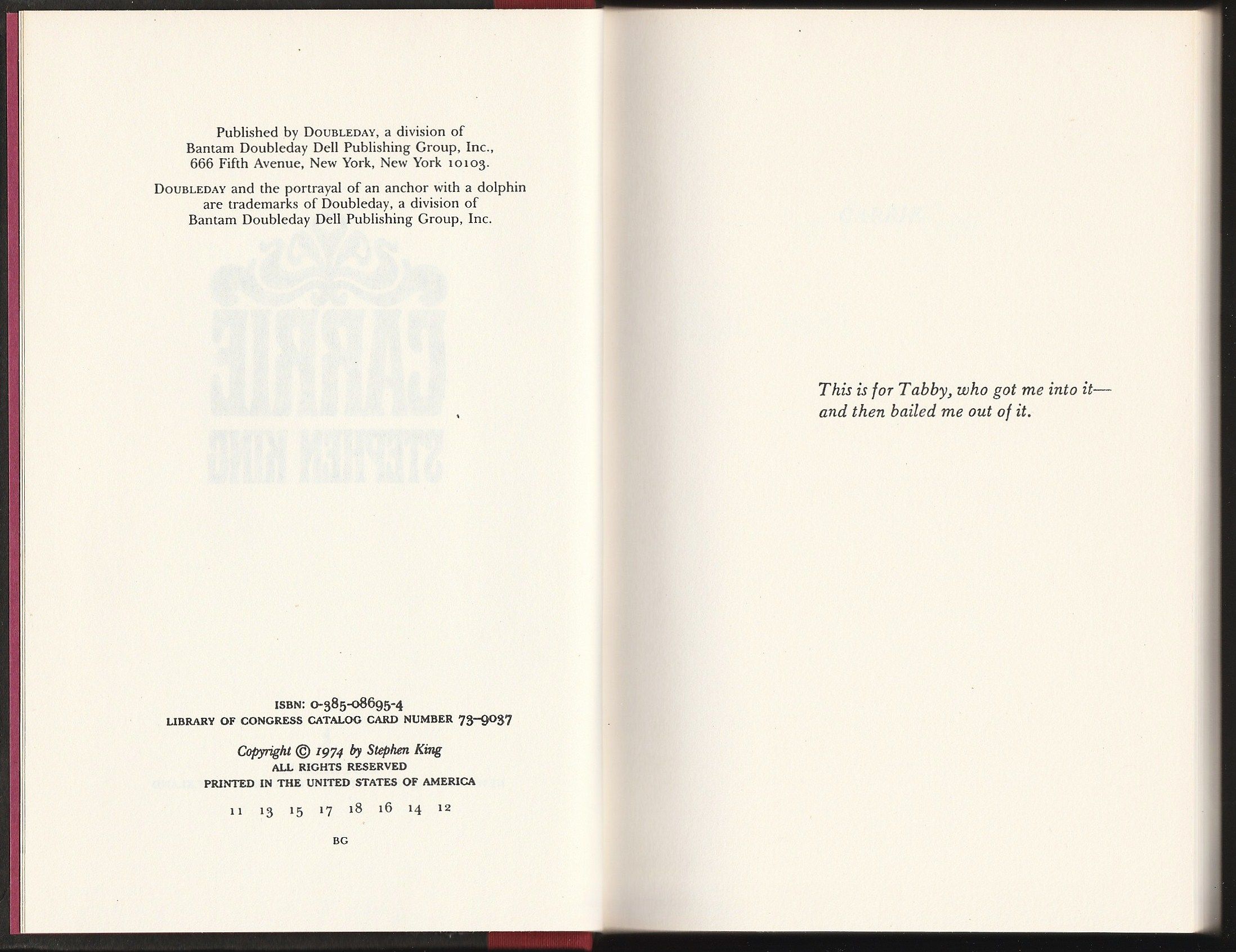 BIBLIO | Carrie [Eleventh Printing with Signed News-Clipping ...