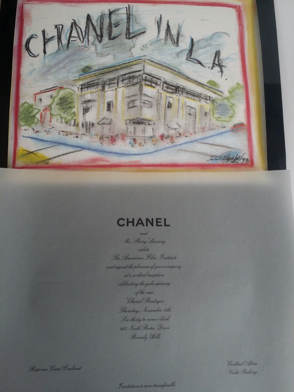 BIBLIO | Invitation to the Opening of Chanel's store in Beverly Hills ...