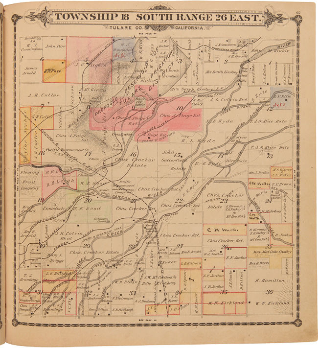 OFFICIAL HISTORICAL ATLAS MAP OF TULARE COUNTY...COMPILED, DRAWN AND ...