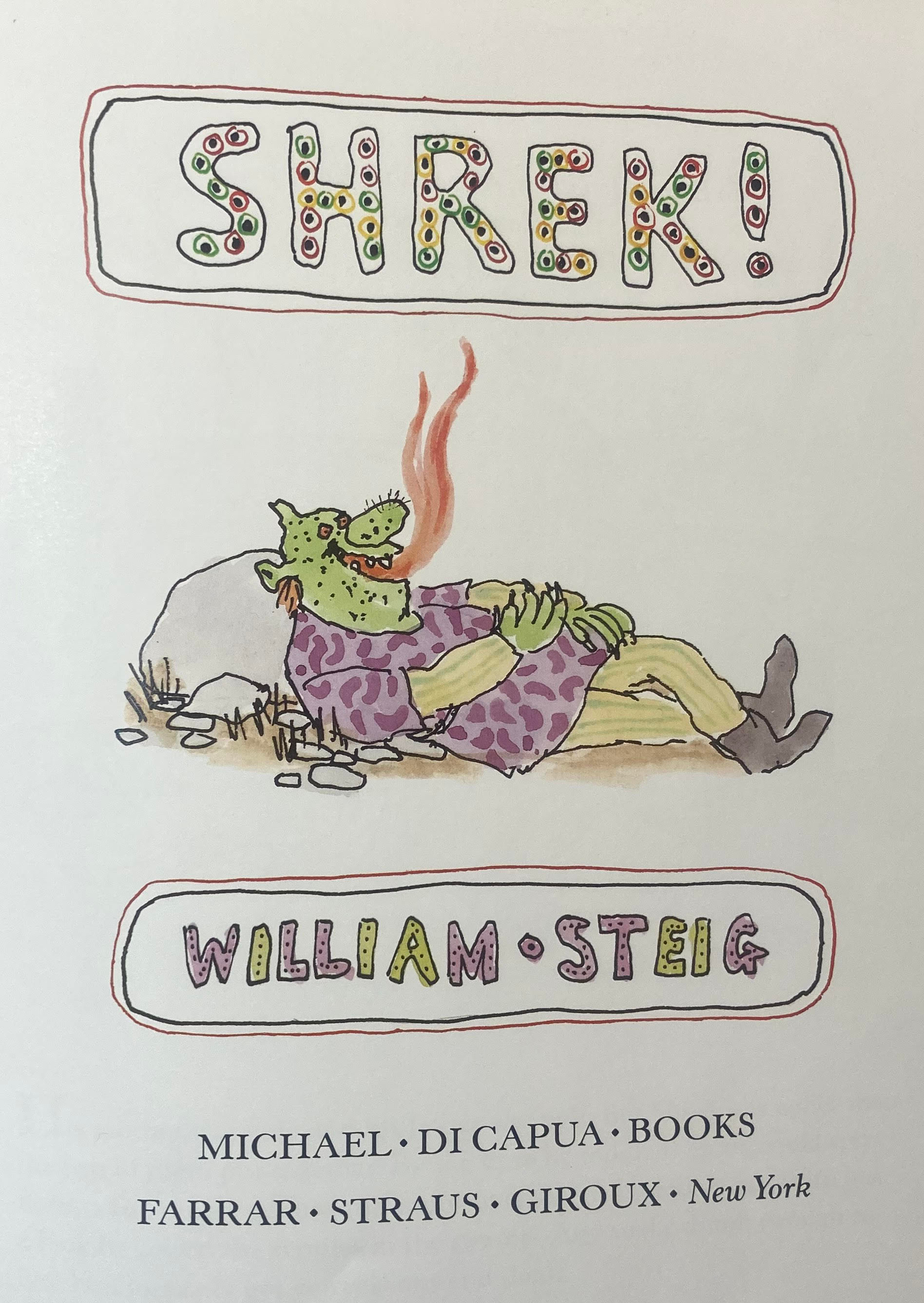 Shrek! by William Steig | Color pictorial boards | 1990 | Farrar ...